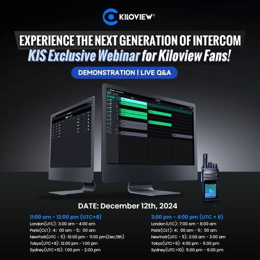 Exklusives Kiloview KIS Webinar!